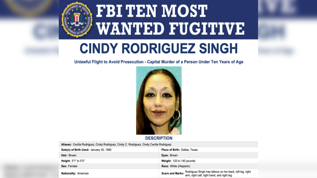 Más buscados del FBI: Cindy Rodriguez por muerte de niño en Texas ...